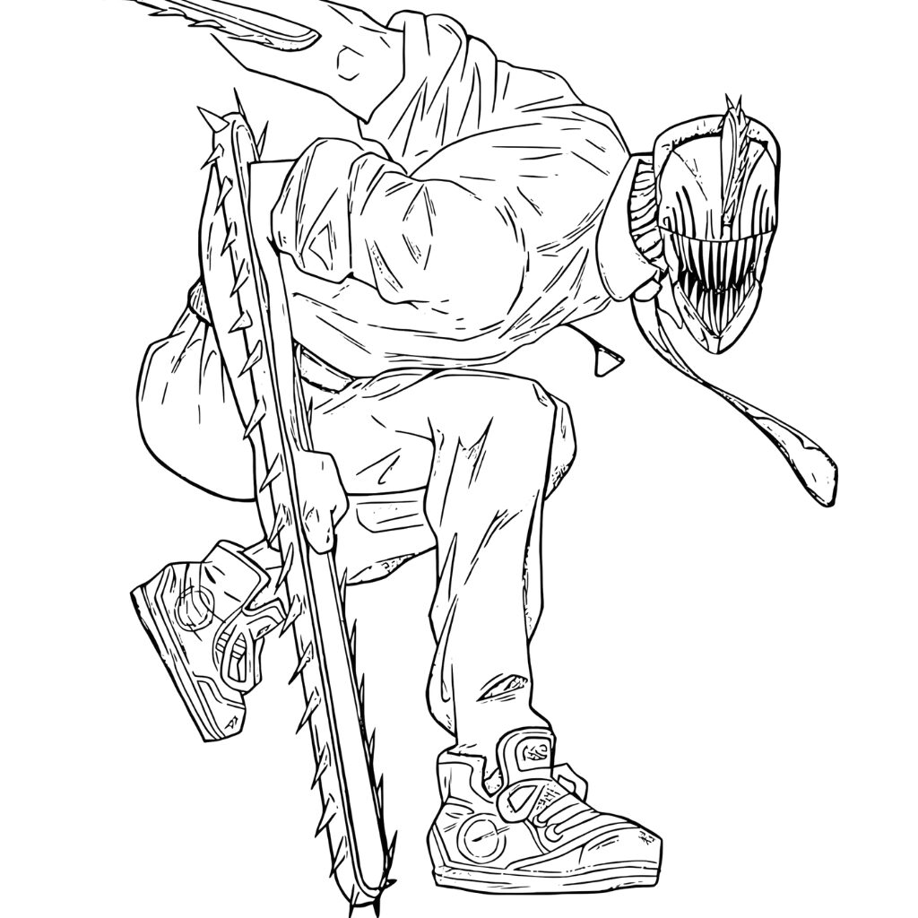 チェンソーマン塗り絵 無料 2025