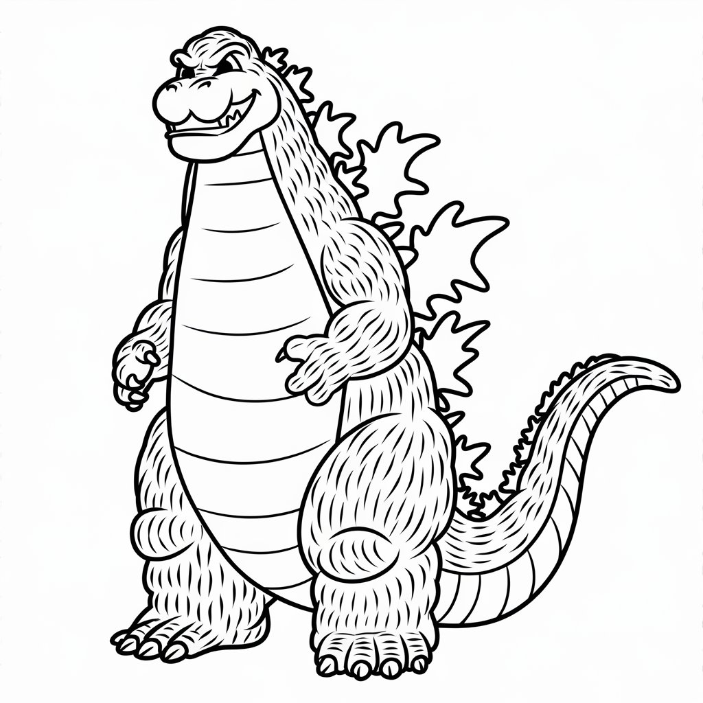 ゴジラ 塗り絵 PDF