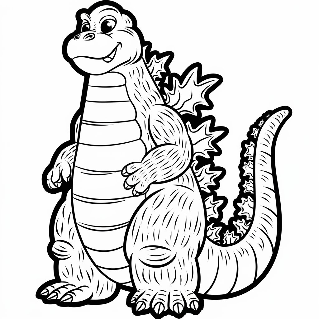 ゴジラ 塗り絵 PDF